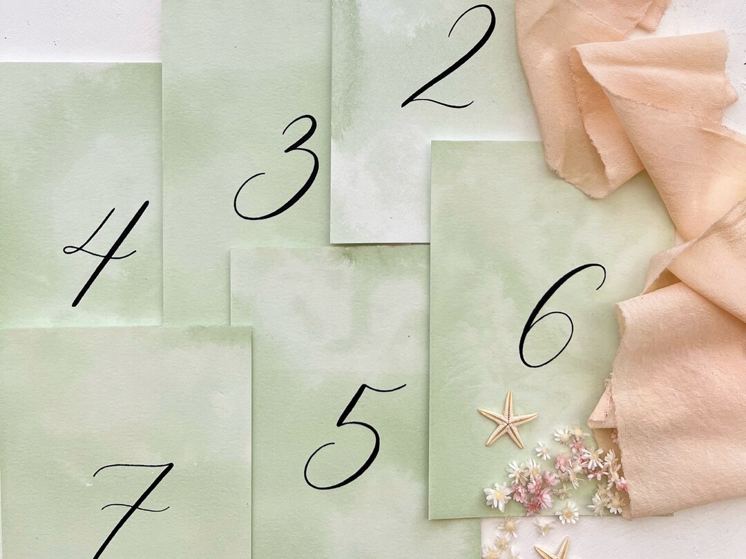 Wedding Table Numbers, Table Number Signs, Wedding Table Decor, Modern ...
