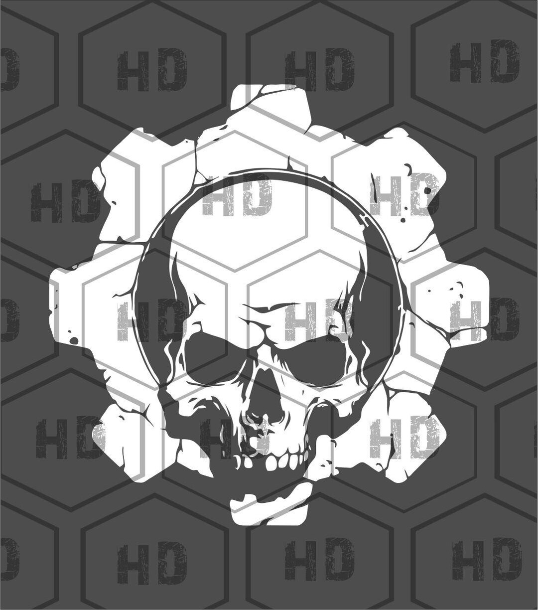 Gears of War, Skull, Gear, Logo, GOW, Reloaded, Decal, Sticker - Etsy