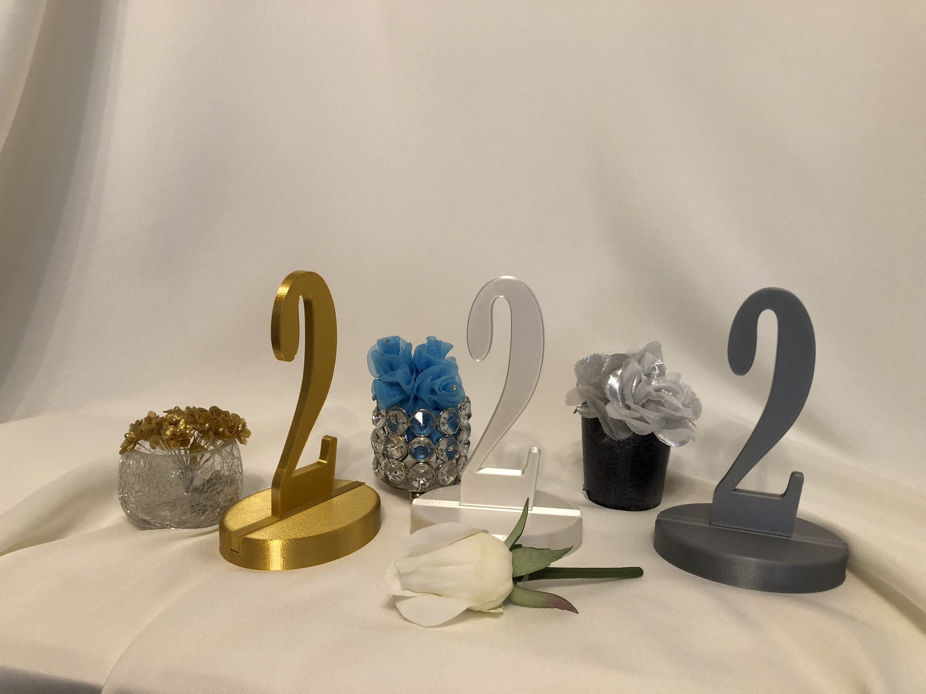 Wedding Table Numbers Unique 3D Printed Number Stands With - Etsy UK