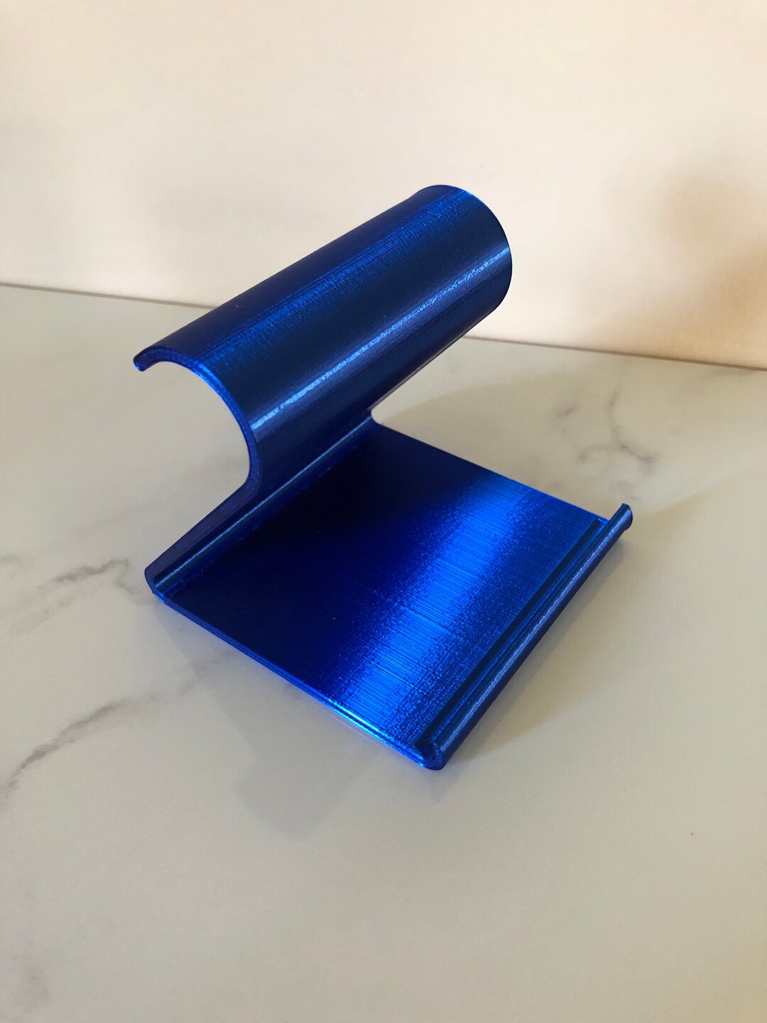 BLUE SHINE!! Cell Phone Stand or Holder, 3D Printed, Pearlescent Shine ...