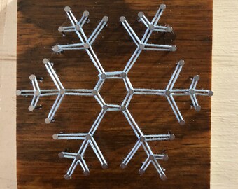 Snowflake string art | Etsy