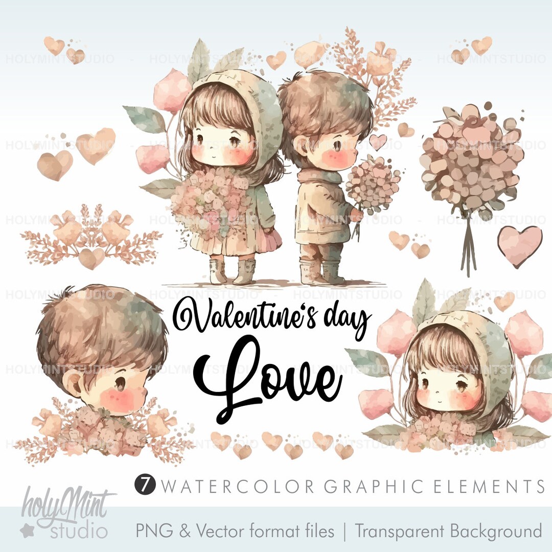 Valentine's Day Clipart, Valentines Clipart, COMMERCIAL USE ...