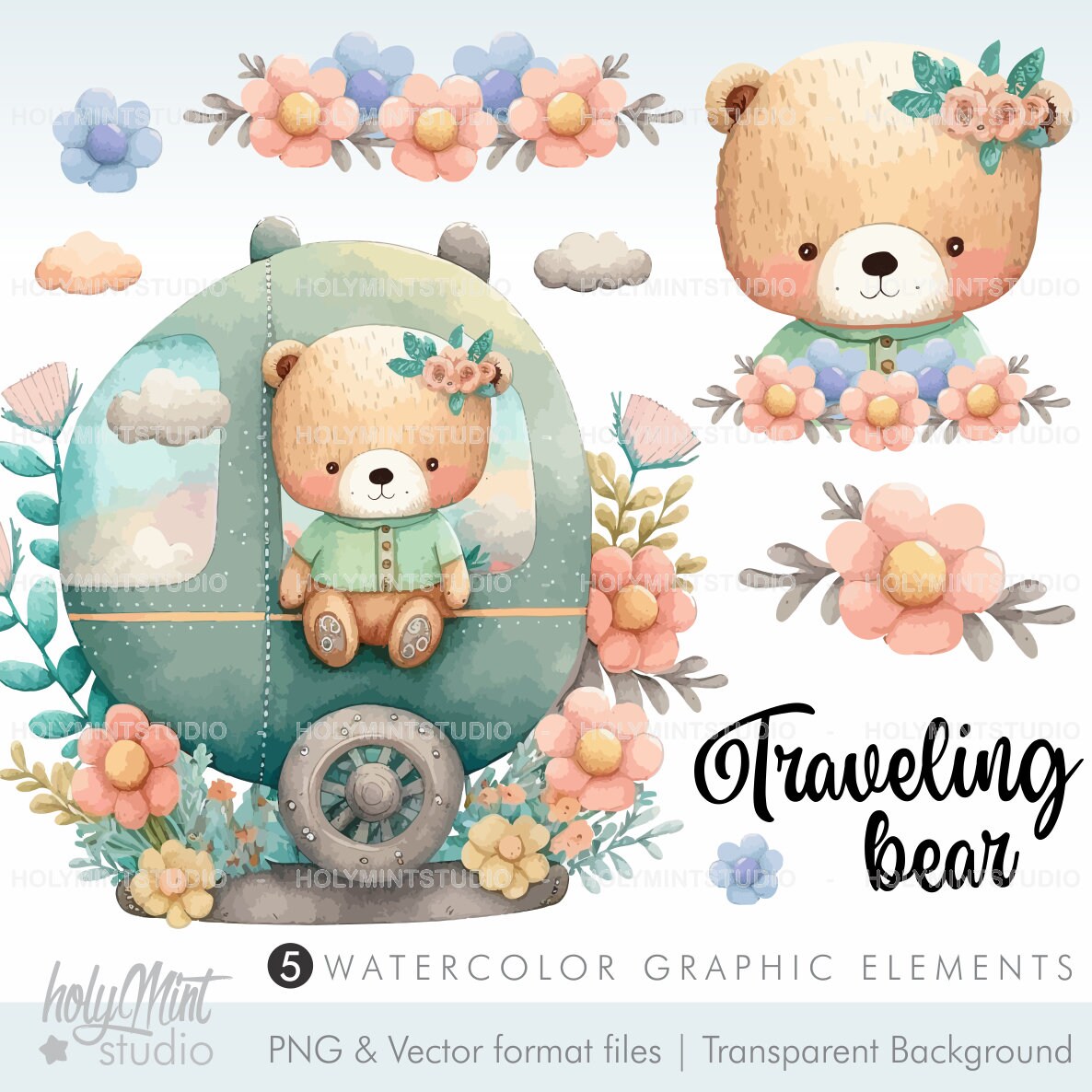 Bear Clipart Vector Teddy Bear Clipart Bear Clipart Spring - Etsy
