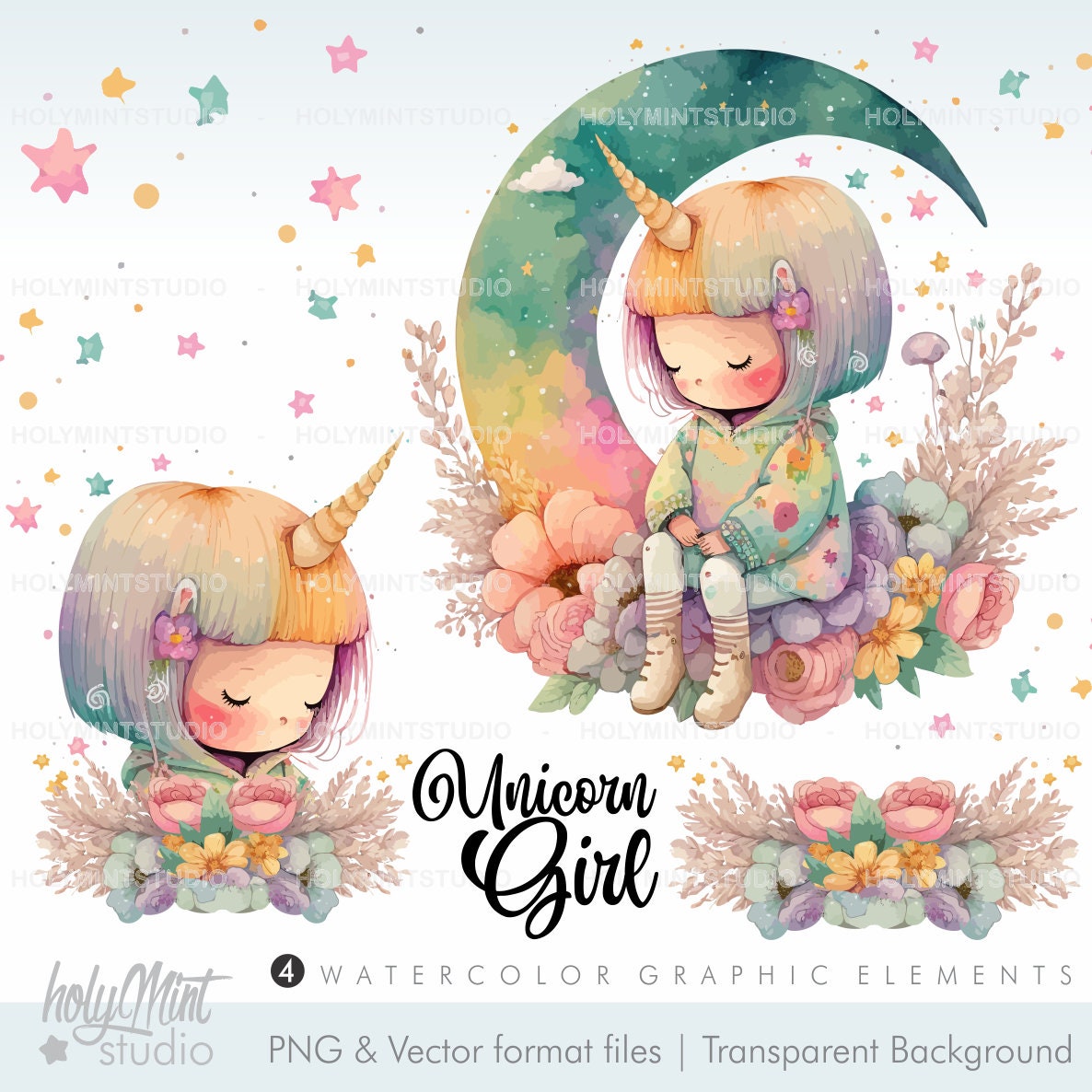 Unicorn Girl Clipart Fairy Tale Clipart Unicorn Clipart - Etsy UK