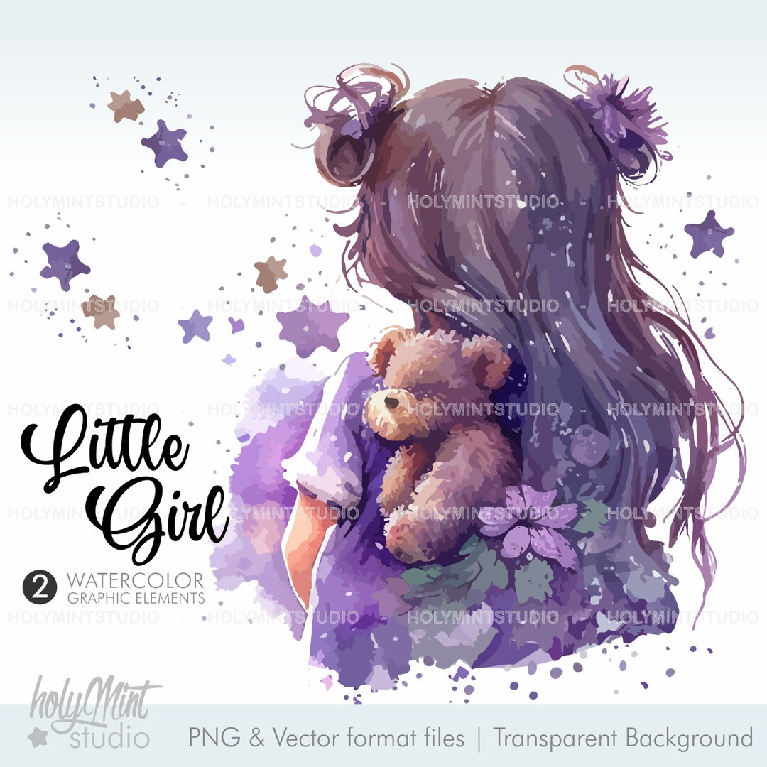 Girl Clipart, Watercolor Girl, COMMERICIAL USE, Spring Clipart ...