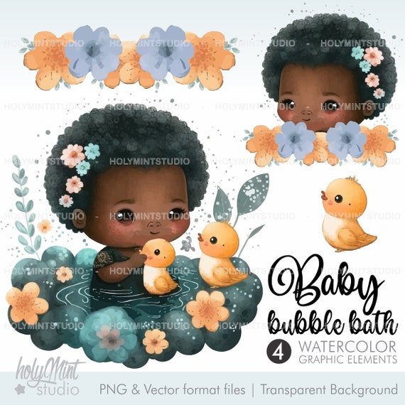 Kids Bath Time Clipart