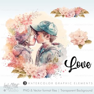 Love Clipart, Couple Clipart, COMMERCIAL USE, Valentine's Day Clipart ...