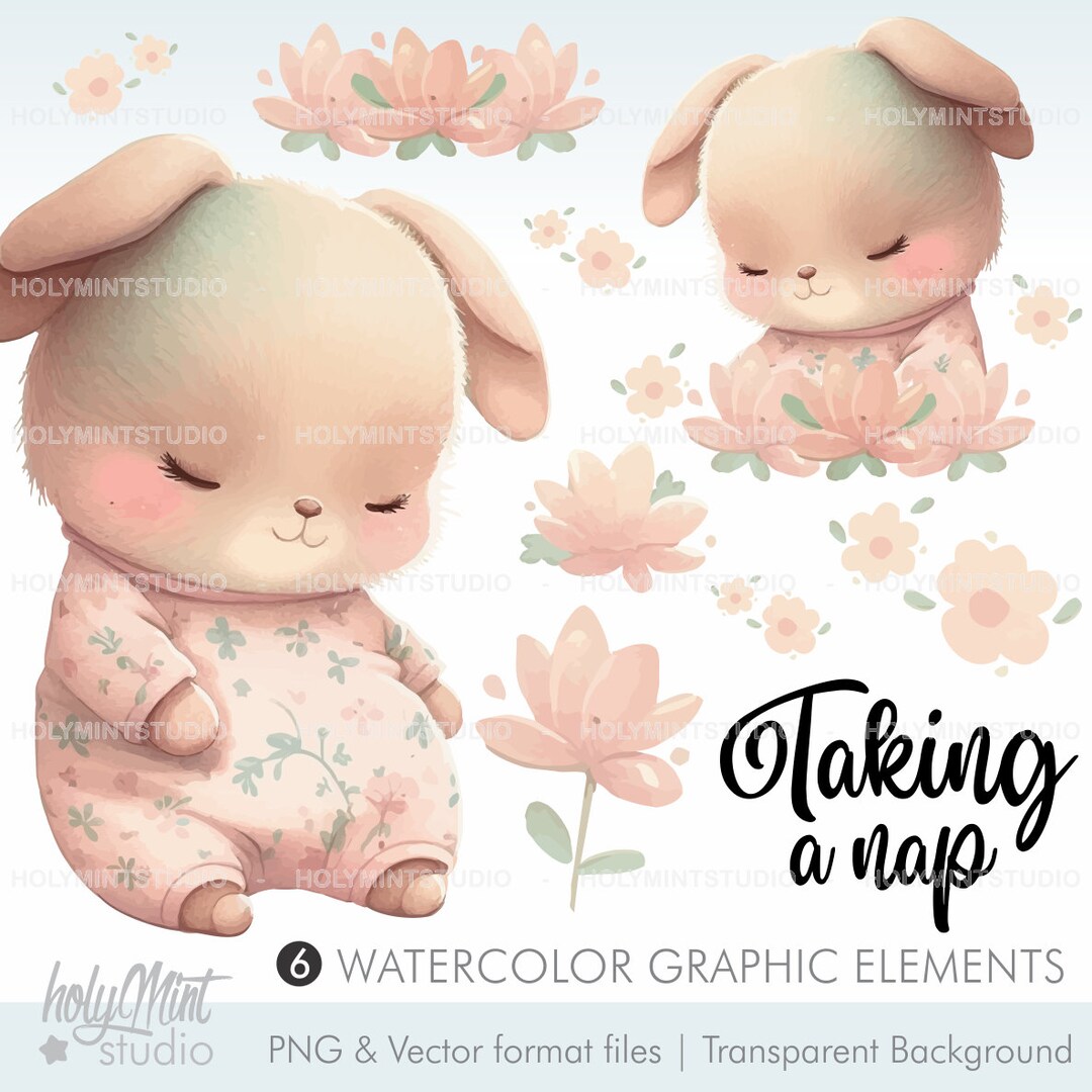 Sweet Dreams Clipart, Bunny Vector, Bunny Clipart, Bunny Graphics ...