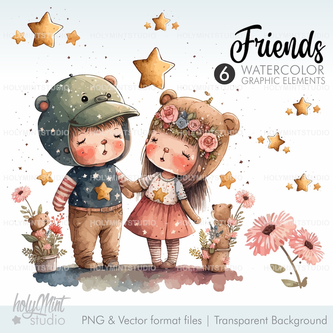 Friends Clipart Love Clipart Couple Clipart Love Graphics - Etsy