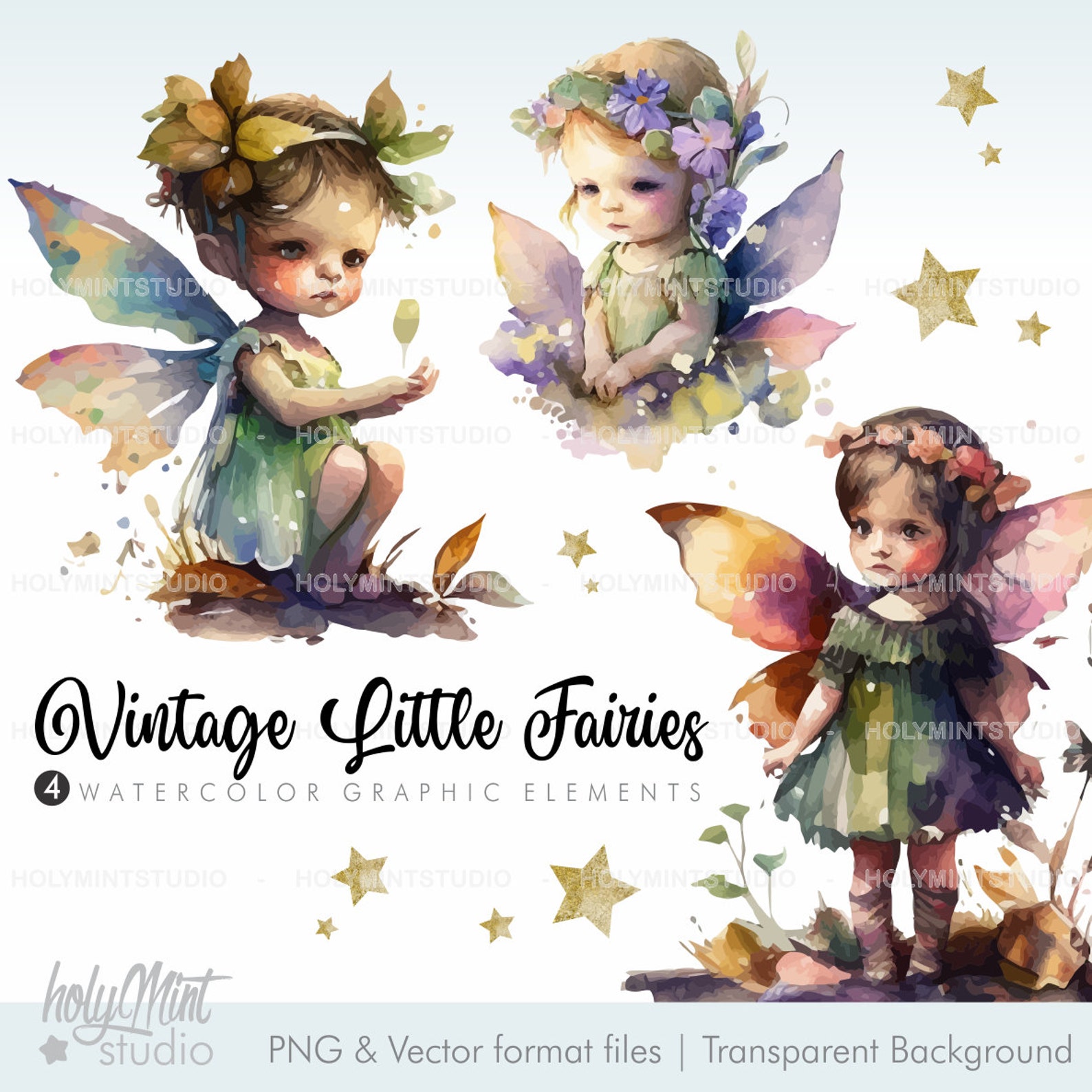 Fairy Clipart Fairies Clipart Vector COMMERCIAL USE Fairy - Etsy