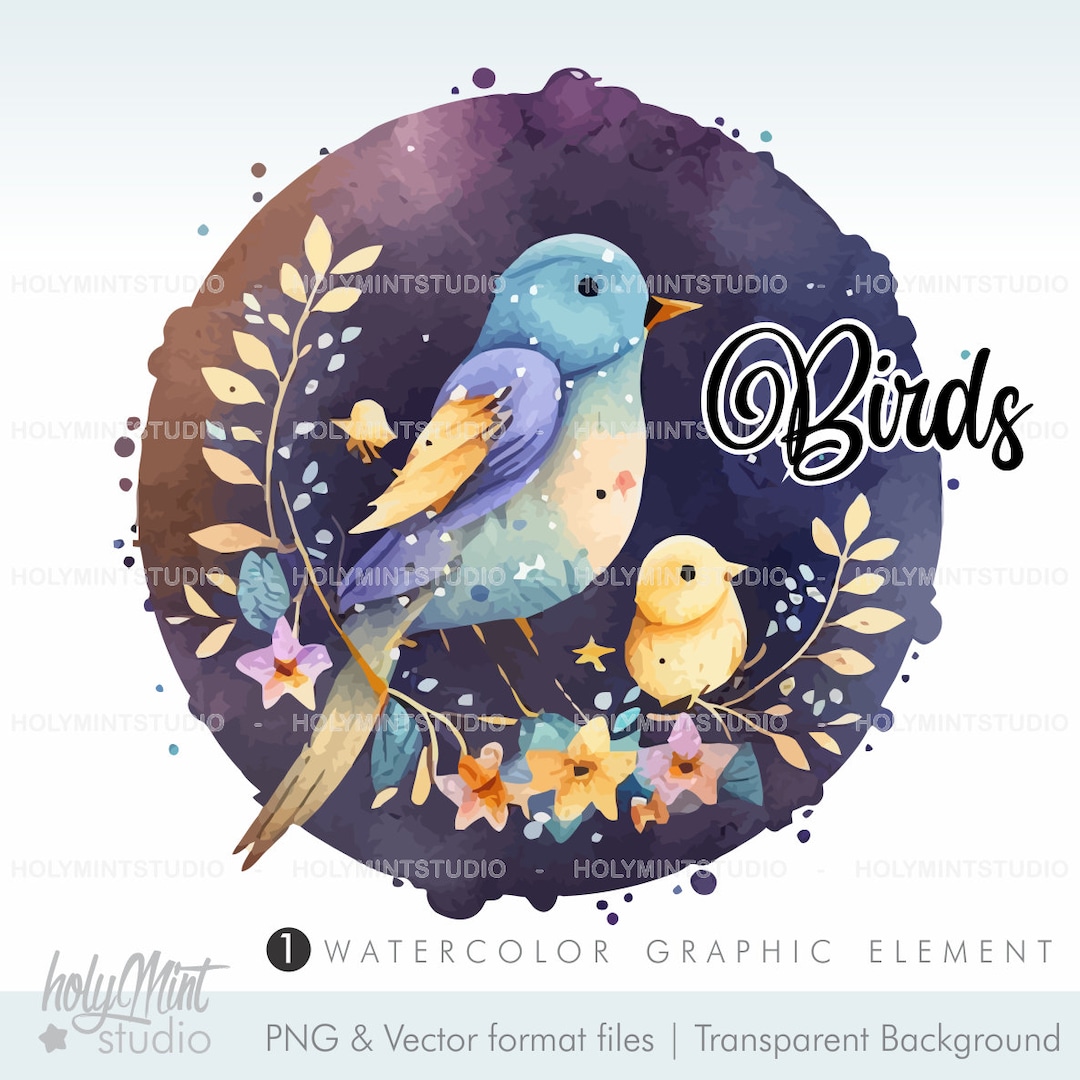 Bird Birds Clip Art, Clipart Vector, Bird Image, COMMERCIAL USE, Bird Illustrations, Bird ...