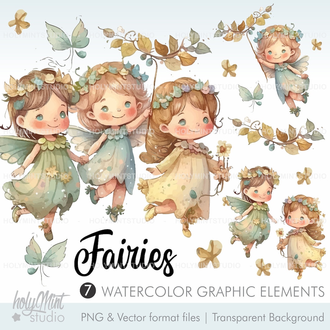 Watercolor Fairies Clipart Vector, Fairies Clipart, Fairy Tale Clipart ...