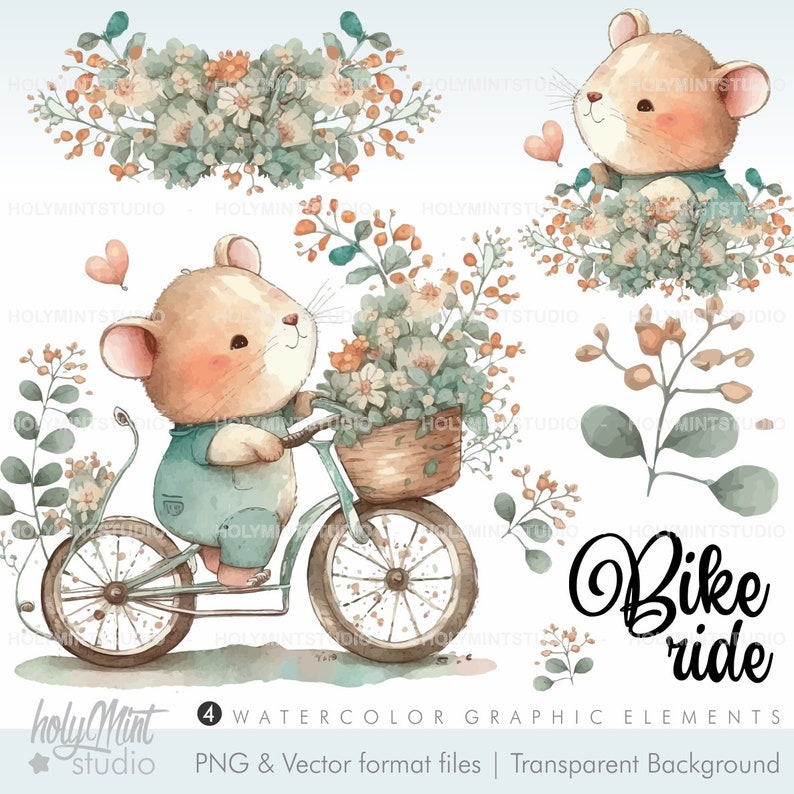 Mouse Clipart Clipart Mouse Vector Spring Clipart Travel - Etsy