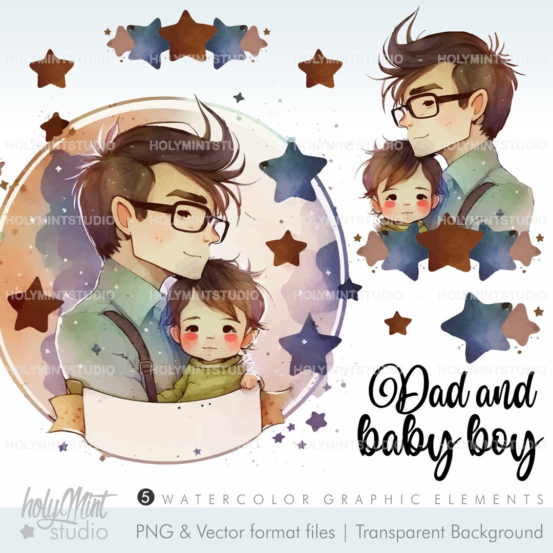 Father and Son Clipart, Family Clipart, Dad Clipart, Father Clipart ...