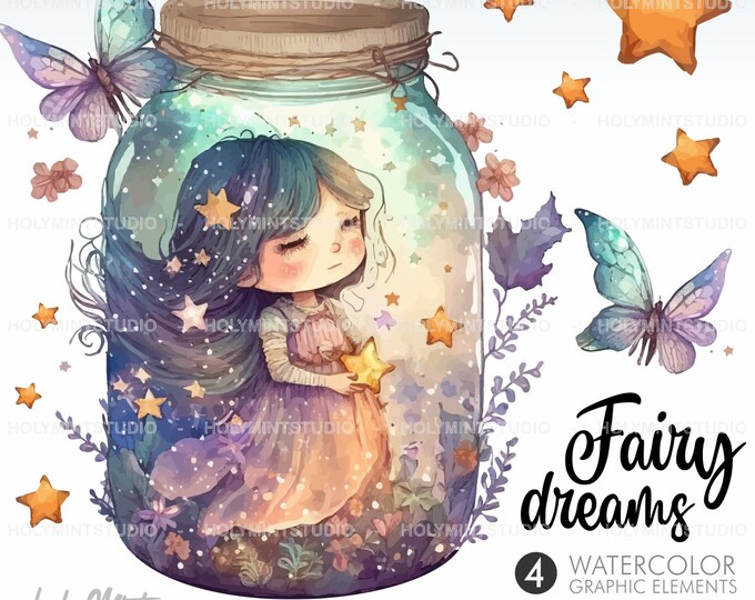 Fairy Clipart, Fairies Clipart, Fairy Tale Clipart, Fairy Illustrations ...