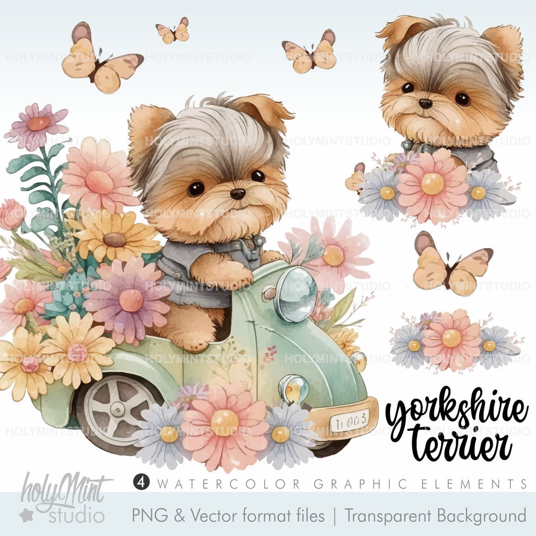 Yorkshire Terrier Clipart Vector, Dog PNG, Yorkie Clipart, Yorkshire ...