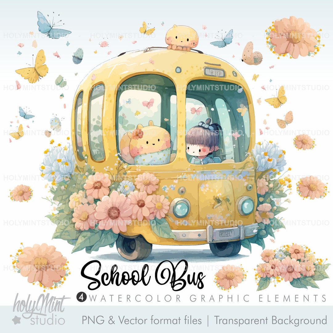 Travel Clipart, Adventure Clipart, Spring Clipart, School Bus Clipart ...