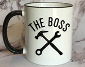 The Boss Coffee Mug Construction Worker Mug Boss Mug Best - Etsy