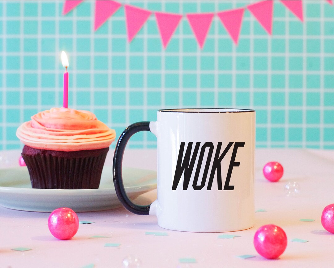 Woke Coffee Mug, Logo Parody, Stay Woke Mug, Woke Water Bottle, Woke - Etsy