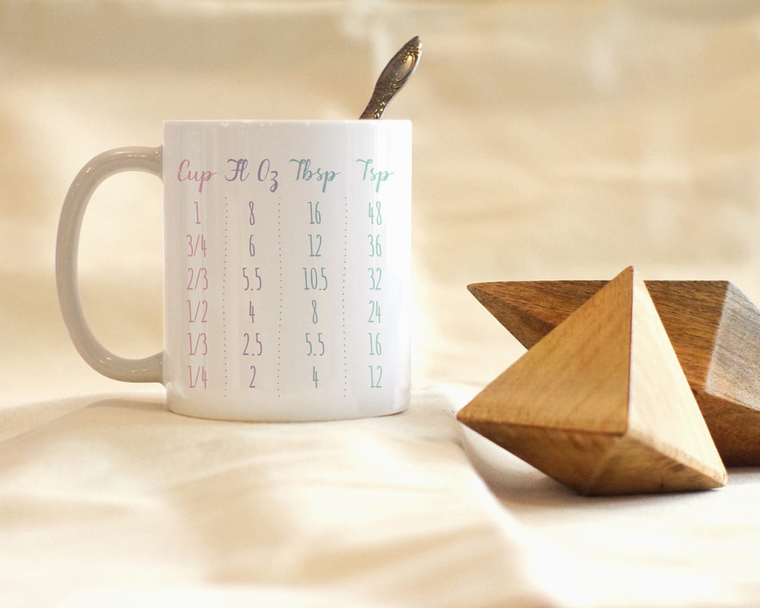 Kitchen Conversion Chart Mug, Useful Coffee Mug, Useful Kitchen Tools ...