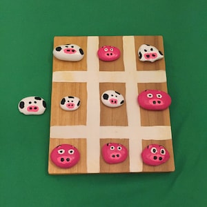 Cow and Pig Tic Tac Toe - Etsy