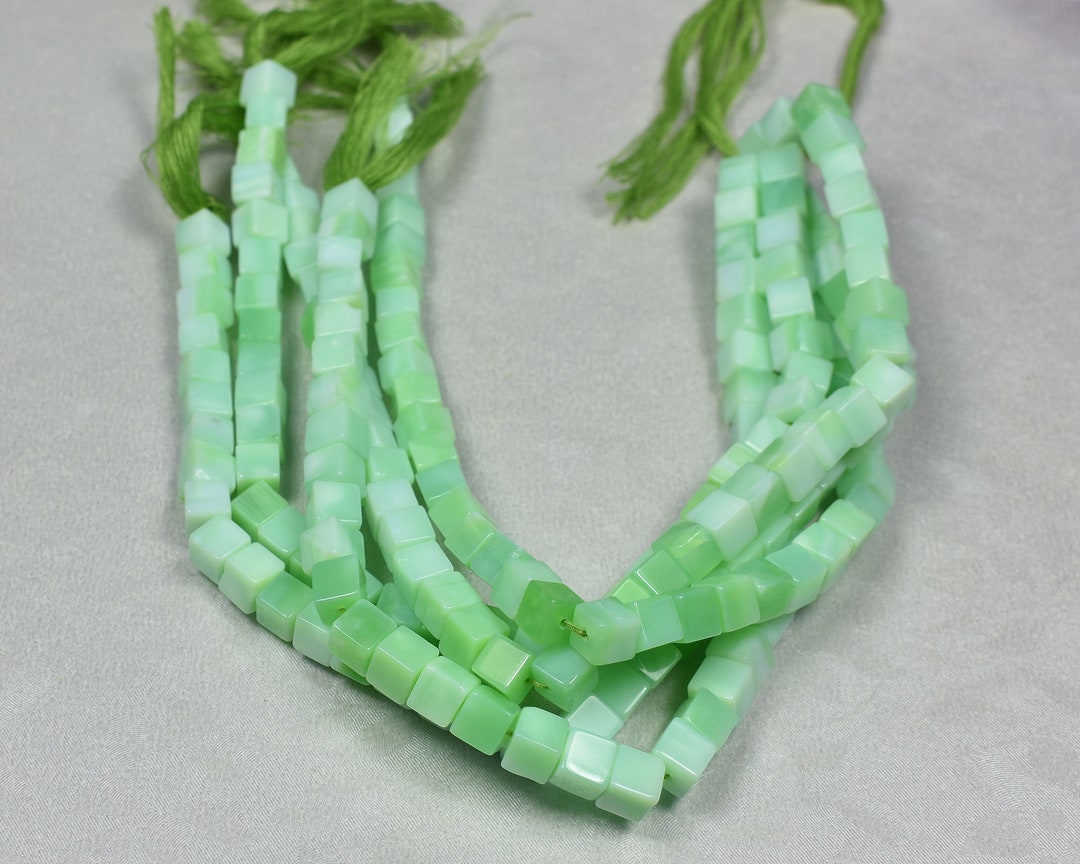 Green Opa Smooth Box Beads6.50mm 1 Strandgreen Box Beads - Etsy