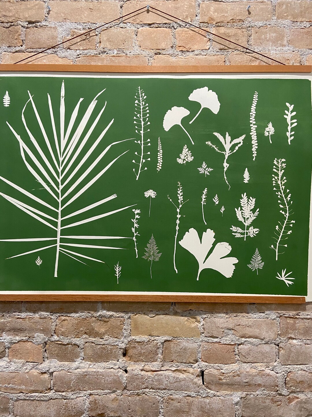 Grüne botanische Collage, Giclee Botanicals, Pflanzenwandkunst, moderne ...