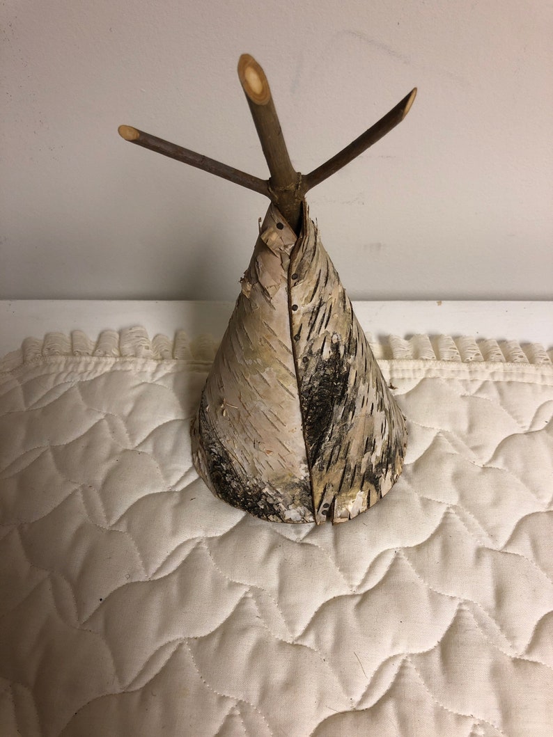 Vintage Native American Teepee Miniature Birch Tree Bark - Etsy