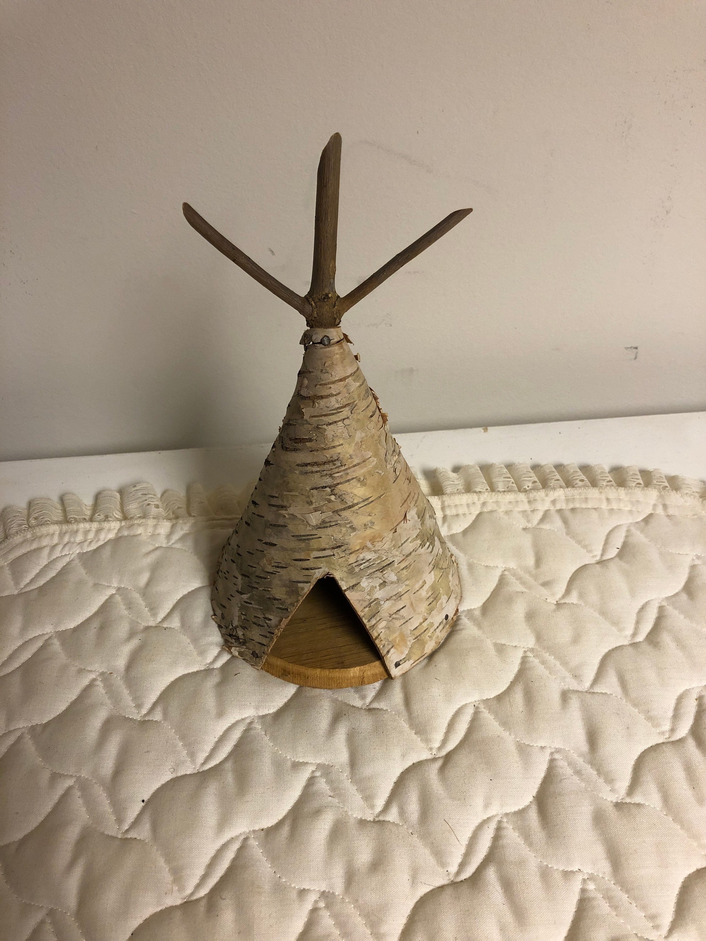 Vintage Native American Teepee Miniature Birch Tree Bark - Etsy