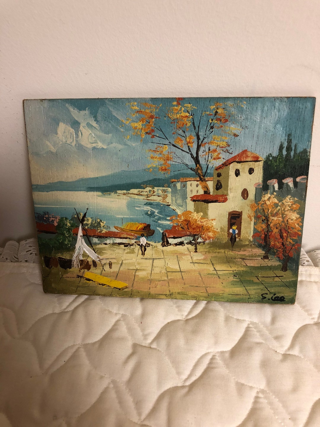 Vintage Lenwile Ardalt Artware Oil Painting on Board Signed by S. Lee ...