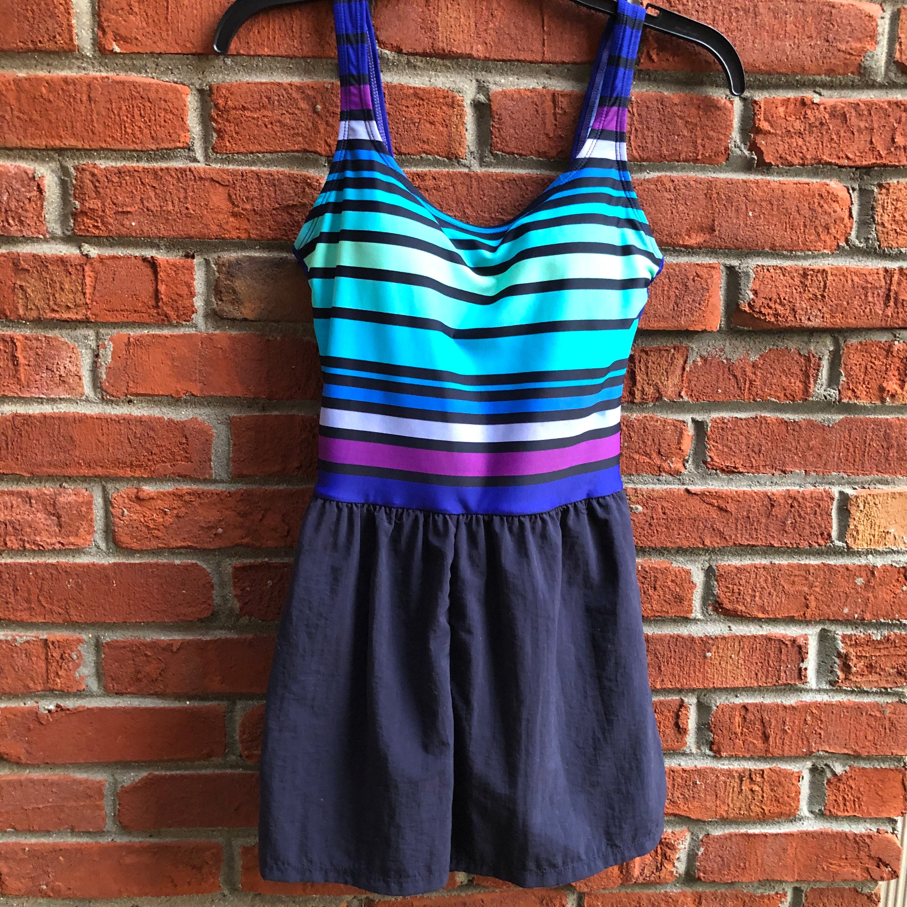 Vintage Cazimi One Piece Swimsuit With Shorts Women’s Size 8 - Etsy
