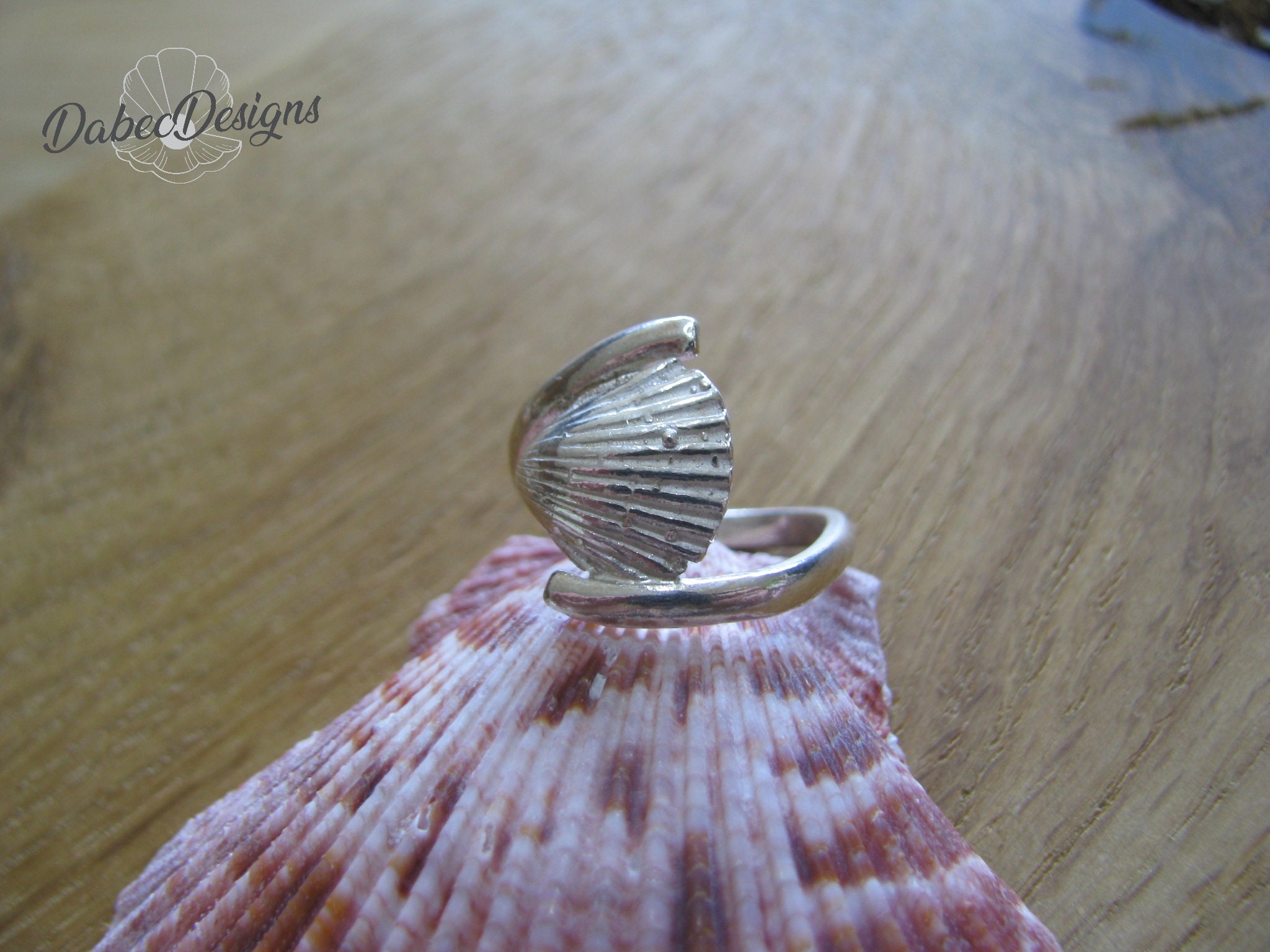 Sterling silver silver ring shell ring nature ring silver | Etsy