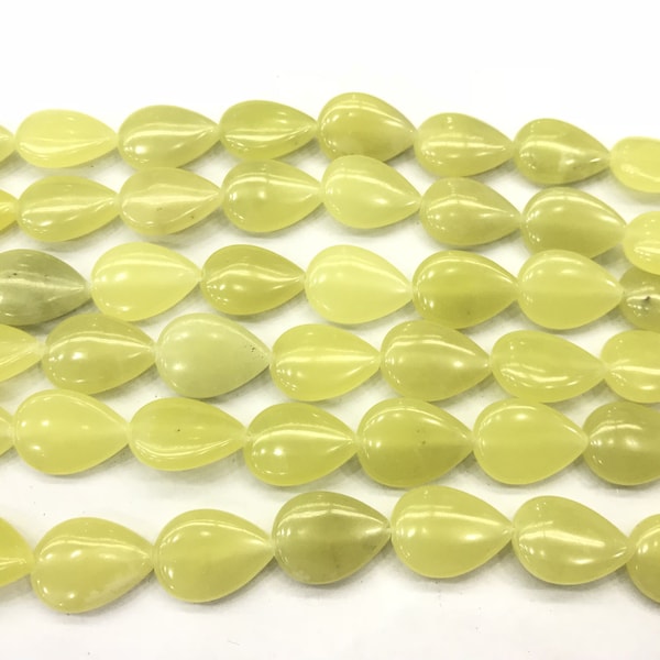 Yellow Jade Teardrop Beads - Etsy