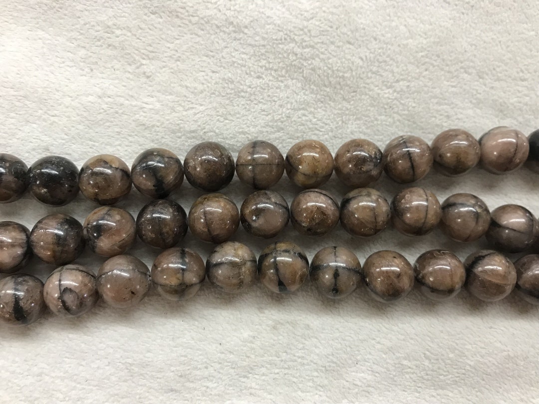 Genuine Chiastolite 12mm - 20mm Round Natural Andalusite Cross Stone ...