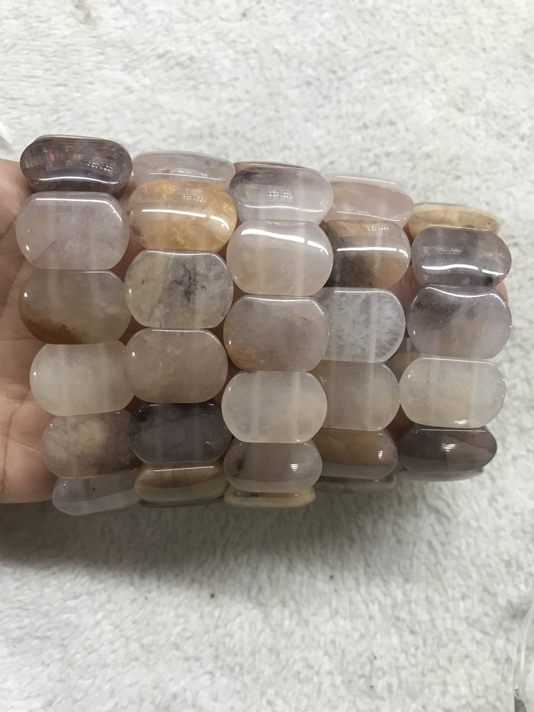 Purple Berry Quartzite 14x20mm Rectangle Genuine Gemstone Beads ...