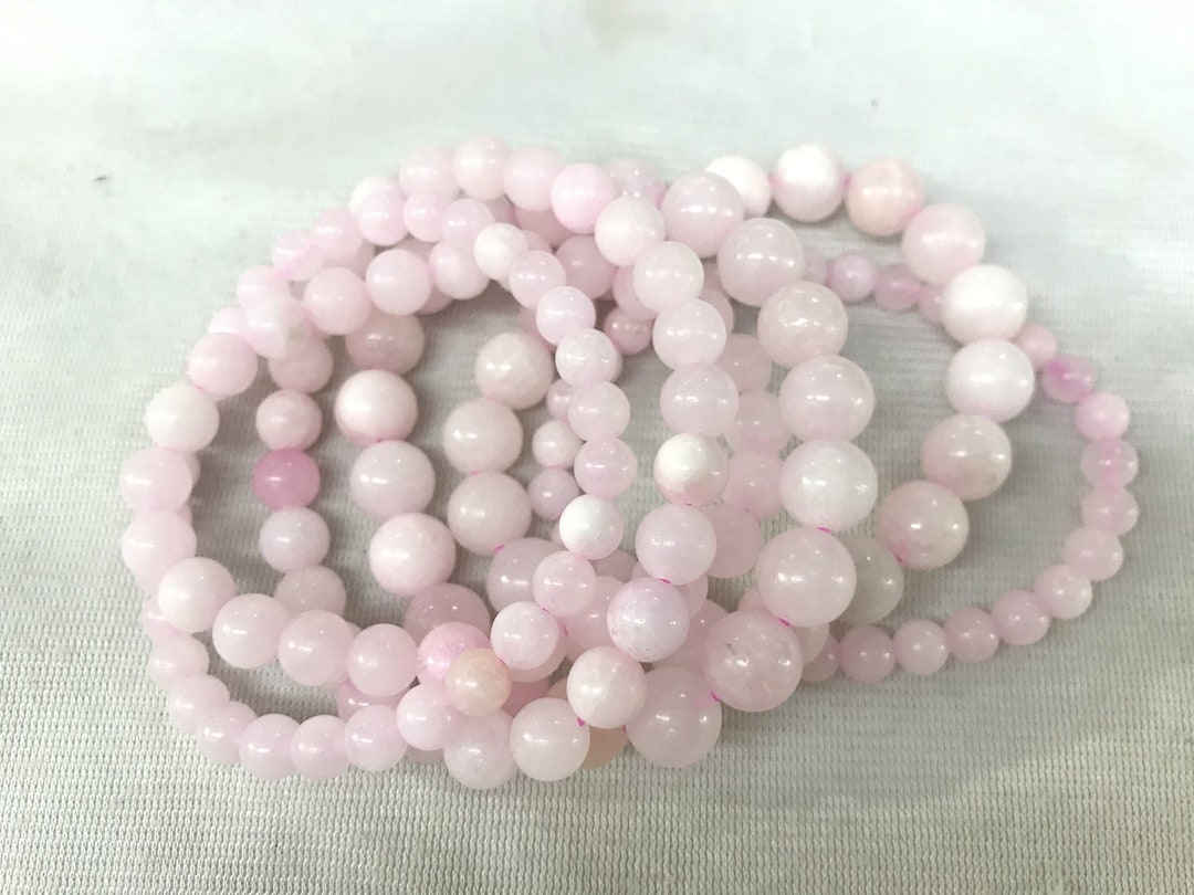Genuine Pale Pink Calcite 4mm - 10mm Round Natural Gemstone Beads ...