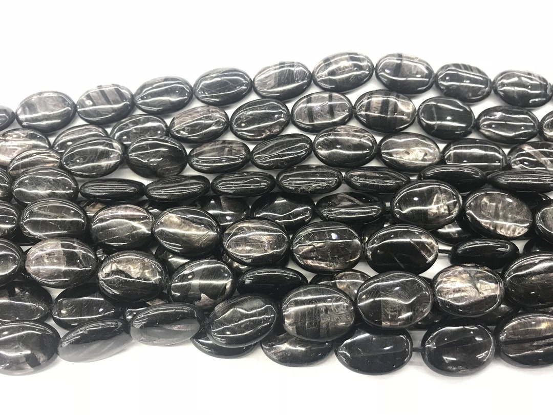 Natural Hypersthene 13x18mm /15x20mm Oval Genuine Black Loose Beads 15 ...