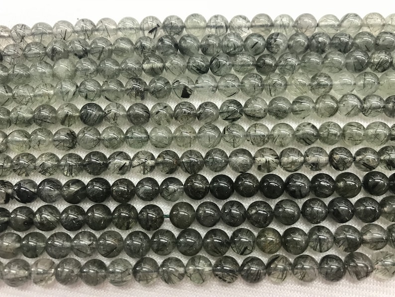 Genuine Green Rutilated Quartz 6mm Round Natural Grade AB - Etsy