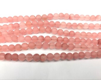 Watermelon Quartz 4mm-12mm Round Crystal Loose Beads 15 Inch | Etsy