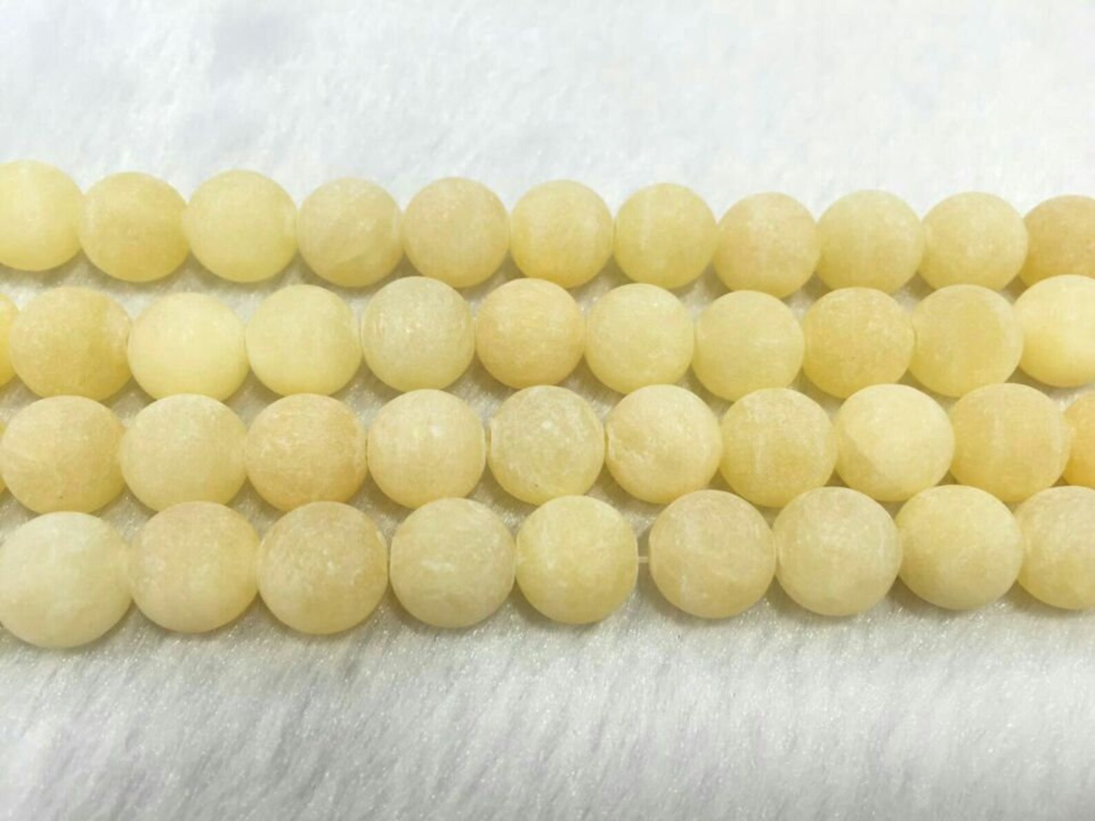 Genuine Matte Yellow Soft Jade 4mm 12mm Round Natural Beads | Etsy