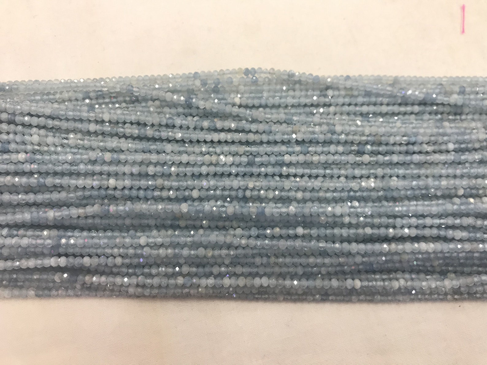 Genuine Faceted Aquamarine 2x3mm Rondelle Cut Gemstone Blue - Etsy