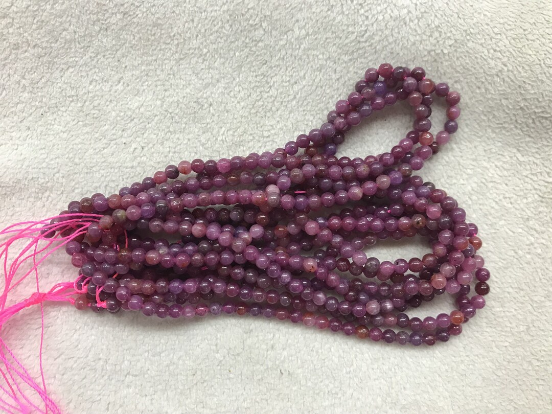 Genuine Red Ruby 3mm Round Natural Gemstone Loose Beads 15 Inch Jewelry ...