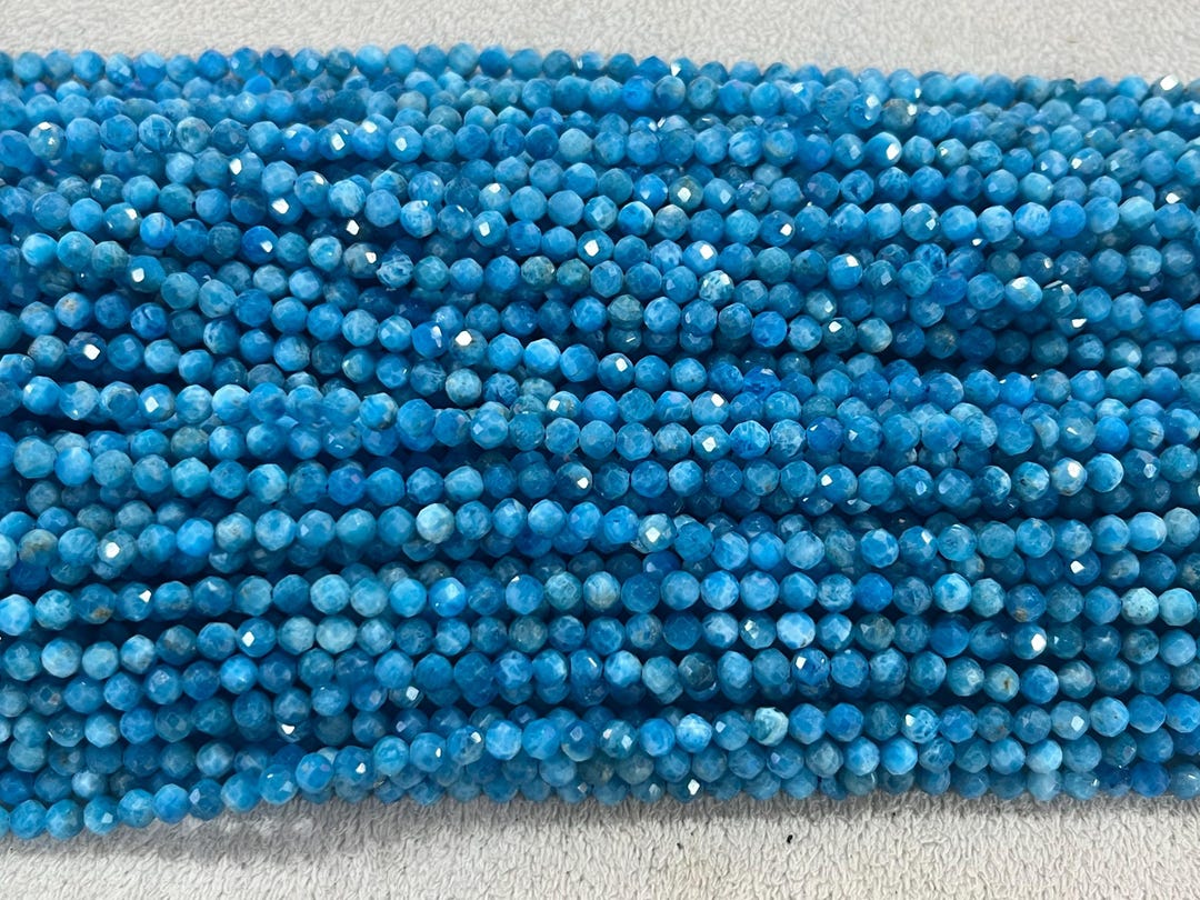 Special Offer Faceted Light Blue Apatite 4-4.5mm Round Cut Genuine ...