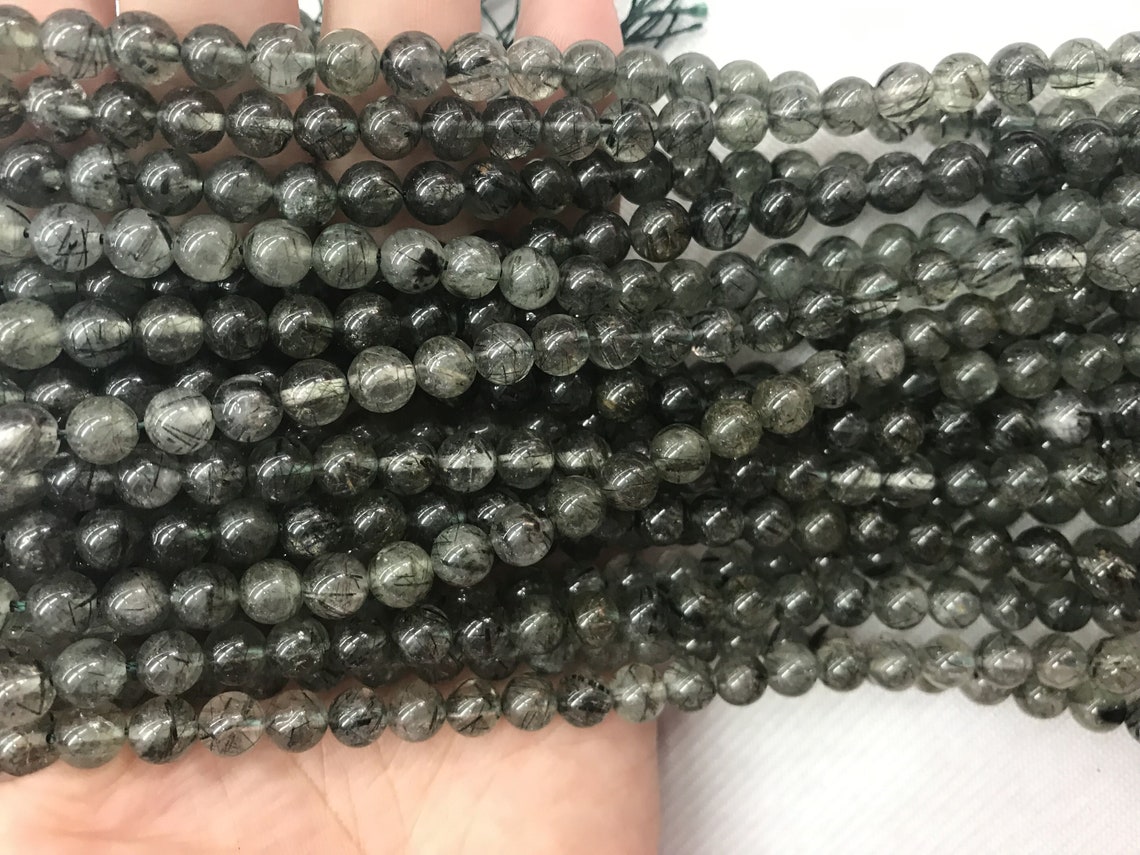 Genuine Green Rutilated Quartz 6mm Round Natural Grade AB - Etsy