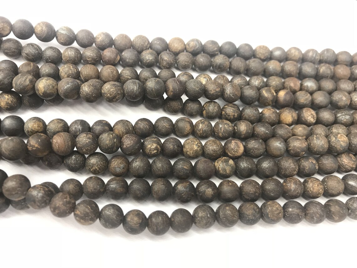 Natural Matte Bronzite Jasper 4mm - 12mm Round Genuine Brown Loose ...