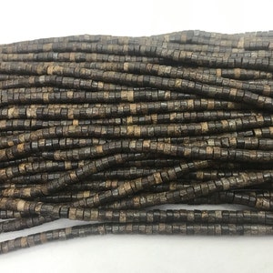 Natural Bronzite Jasper 3mm 4mm Heishi Genuine Brown Gemstone Loose ...