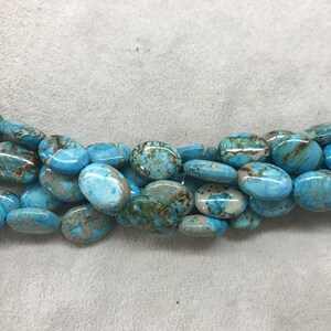 Imperial Jasper 13x18mm Oval Sea Sediment Jasper Turquoise Blue Dyed ...