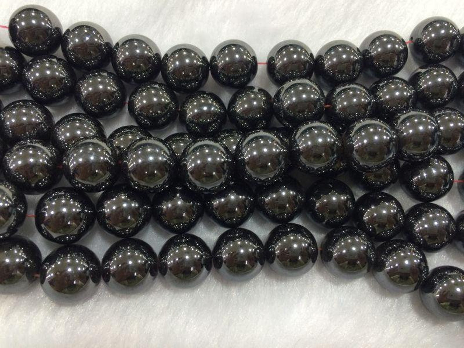 Natural Magnetic Hematite 3mm - 14mm Round Genuine Loose Black Grade A ...