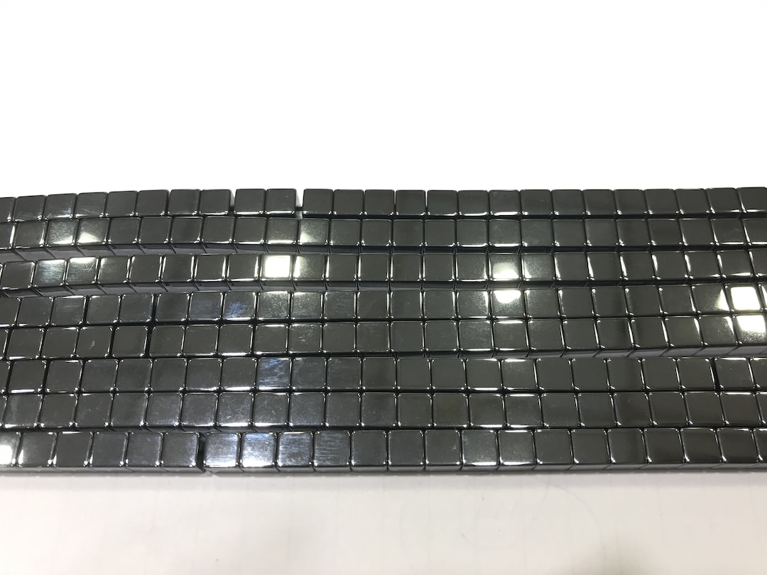 Hematite Cube 2mm-10mm Genuine Black Gemstone Loose Beads Gradea 15 ...