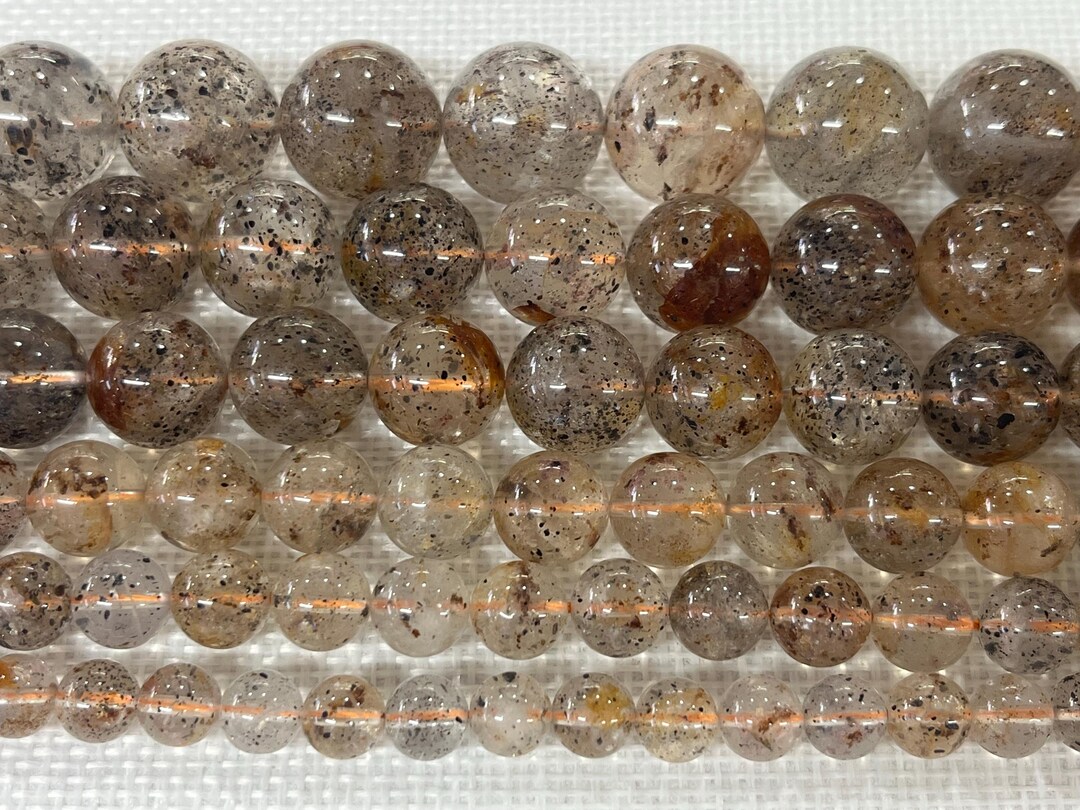 Dragon Fruit Mica Quartz Round Beads 7-18mm,15-inch Gemstone Strand for ...